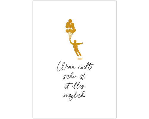 Postkarte Gold Wenn Nichts Sicher Ist, Ist Alles Möglich | HORNBACH AT Postkarte Gold Wenn Nichts Sicher Ist, Ist Alles Möglich | HORNBACH AT